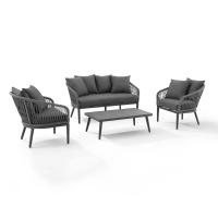 China Commercial Wholesale Outdoor Furniture Assemble 4pcs Rope Sofa. SN-2662 for sale