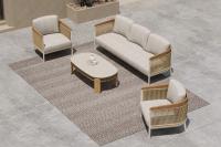 China 2027 New Design Leisure Outdoor Furniture Teak Rope Sofa. Bellagio SN-2667 for sale
