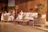 China 2027 New Design Leisure Outdoor Furniture Teak Rope Sofa. Bellagio SN-2667 for sale