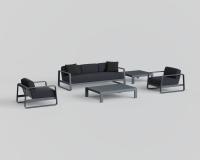 China High Grade Outdoor Furniture Design Charcoal Powder Coated Aluminum Sofa. Bond SN-2669 for sale