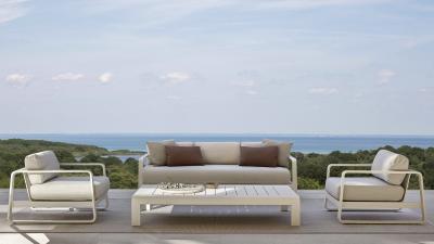 China High Grade Outdoor Furniture Design Charcoal Powder Coated Aluminum Sofa. Bond SN-2669 for sale