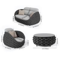 China Thick Rope Round Garden Sofa for Patio Outdoor Villas Use. Tatta SN-2672 for sale