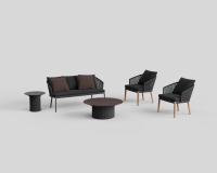 China Commercial Furniture Outdoor Black Rope Patio Sofa for Villa Garden. Tribeca SN-2673 for sale