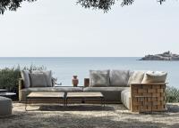 China Outdoor Furntiure Teak Sectional with Club Chair. Molteni SN-2674 for sale