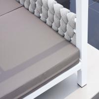 China Leisure Outdoor Beach Sunbed Furniture Aluminum Daybed with Curtain by Rope Woven. SN-2697 for sale