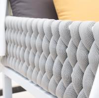China Leisure Outdoor Beach Sunbed Furniture Aluminum Daybed with Curtain by Rope Woven. SN-2697 for sale