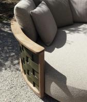 China Top Luxury Outdoor Furniture Teak Daybed with Waterproof Cushion for Hotel. Molteni SN-2698 for sale