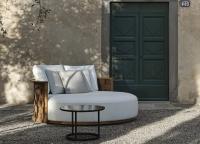 China Top Luxury Outdoor Furniture Teak Daybed with Waterproof Cushion for Hotel. Molteni SN-2698 for sale