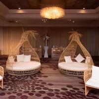 China Indonesia Handcraft Outdoor Large Daybed Pear Shape Rattan Daybed. SN-2699 for sale