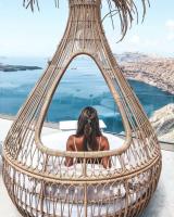 China Indonesia Handcraft Outdoor Large Daybed Pear Shape Rattan Daybed. SN-2699 for sale