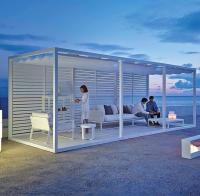 China Leisure Design Outdoor Canopy Daybed Aluminum Beach Sunbed with Curtain. SN-26103 for sale