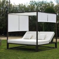 China Leisure Design Outdoor Canopy Daybed Aluminum Beach Sunbed with Curtain. SN-26103 for sale