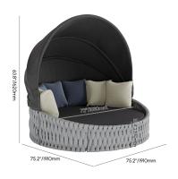 China Villa Garden Furniture Rope Daybed Outdoor Daybed with Canopy. Tetta SN-26105 for sale