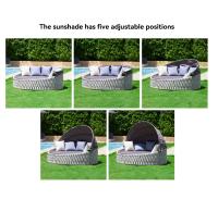 China Villa Garden Furniture Rope Daybed Outdoor Daybed with Canopy. Tetta SN-26105 for sale