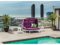 China White Outdoor Aluminum Canopy Sunbed with Powder Coated for Villa Poolside Use. Kori SN-26106 for sale