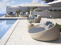 China All Weather Proof Outdoor Furniture Round Wicker Daybed for Villa Garden Use. Taigi SN-26107 for sale