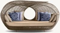 China Hotel Pool Furniture Villa Resort Tropical Rattan Canopy Daybed for Outdoor. Wing SN-26109 for sale
