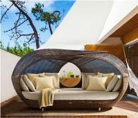 China Hotel Pool Furniture Villa Resort Tropical Rattan Canopy Daybed for Outdoor. Wing SN-26109 for sale