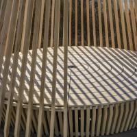China Expensive Furniture Design Teak Outdoor Daybed with Curtain. SN-26110 for sale