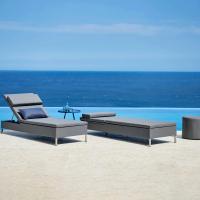 China Grey Sling Beach Furniture Chaise Lounge for Hotel Poolside and Beach Club. Batum SN-26114 for sale
