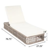 China Stylish Rope Weave Finish Aluminum Frame Outdoor Pool Lounger for Hotel Resort. SN-26118 for sale