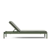 China Stackable Aluminum Sun Lounger with Green Powder Coated for Swimming Pool . Olive SN-26121 for sale