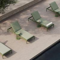 China Stackable Aluminum Sun Lounger with Green Powder Coated for Swimming Pool . Olive SN-26121 for sale
