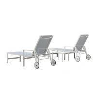 China Swimming Pool Lounger Furniture Aluminum Pool Chair with Coffee Table. Purple SN-26122 for sale
