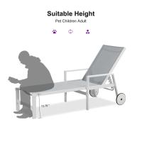 China Swimming Pool Lounger Furniture Aluminum Pool Chair with Coffee Table. Purple SN-26122 for sale