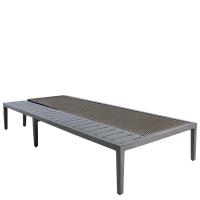 China Aluminum in Teak Color Finish Outdoor Lounger with Waterproof Cushion for Sale. Summer SN-26124 for sale