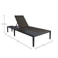 China Aluminum in Teak Color Finish Outdoor Lounger with Waterproof Cushion for Sale. Summer SN-26124 for sale