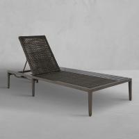China Aluminum in Teak Color Finish Outdoor Lounger with Waterproof Cushion for Sale. Summer SN-26124 for sale