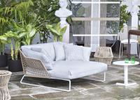 China Miami Outdoor Furniture Rope Woven Double Seat Sunbed for Resort Hotel Villas. Saba SN-26126 for sale