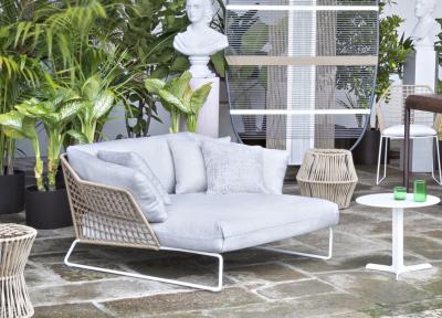 China Miami Outdoor Furniture Rope Woven Double Seat Sunbed for Resort Hotel Villas. Saba SN-26126 for sale