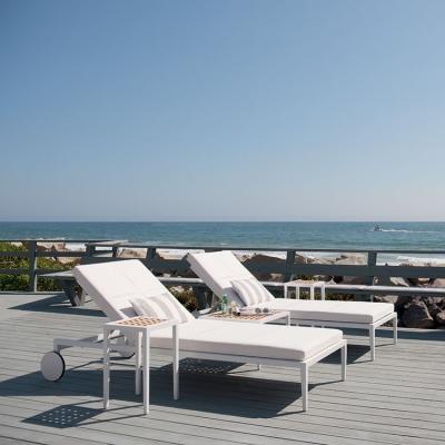 China Popular Selling Beach Chairs Outdoor White Aluminum Sun Lounger for Poolside. Lakeside SN-26127 for sale