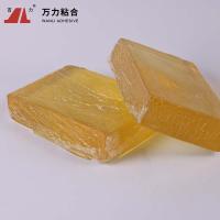 China Solid Hot Melt Pressure Sensitive Adhesives 9500 Cps Yellow Clear Hot Glue TPR-4376A for sale