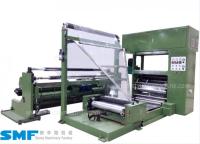 China 60Hz Triangle Plastic Film Folding Machine Rewinding PLC Control for sale