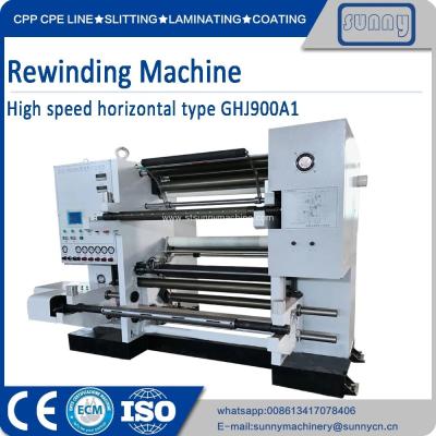 China Plastic Film High Speed Rewinding Machine / Roll Slitter Rewinder for sale