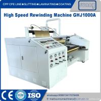 China High Speed Plastic Film Rewinder Machine with Flat Knife Slitting for sale
