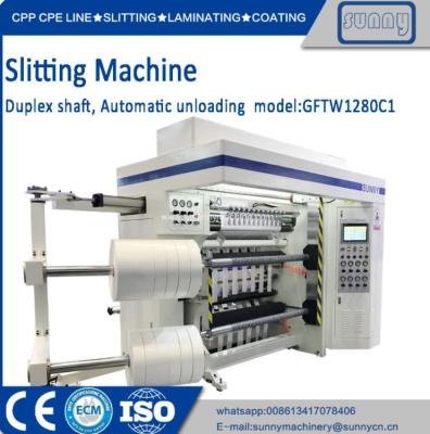 China PLC Control Slitter Rewinder Machine 1320mm Width 400m/min Tension Keeping for sale