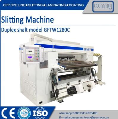 China Duplex Slitter Rewinder Machine 1300mm for CPP CPE Thermal Transfer Film 500m/min for sale