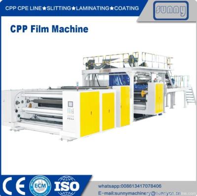 China 3 Layer Coextrusion CPP Cast Film Plastic Machinery Line 700kg/h 4900mm T Die Width for sale