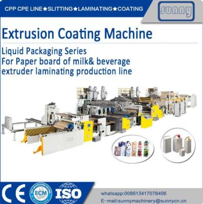 China Liquid Packaging Extrusion Coating Machine 150m/min 500-1000mm Width Multiple Feed for sale