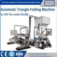 China Automatic Triangle Folding Center Machine for POF HDPE CPP Shrink Film 1400mm Width 400m/min for sale
