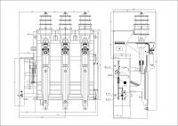 China FZN25 12KV Vacuum Load Break Switch 24kv Indoor High Voltage Electric Three Pole LBS for sale
