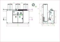 China Frontal Mounted 11kv 630a Vacuum Circuit Breaker 24KV ZN63 VS1 275mm for sale