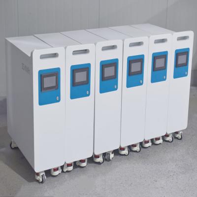 China OEM ODM Outdoor Lithium Iron Phosphate Battery Cabinet 4 Wheels 48v 200ah for sale