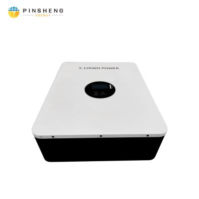 China Pinsheng Wall Mounted Rechargeable 5kwh 10kwh 15kwh Power Storage LiFePO4 Battery Pack 48V 100Ah 200Ah for Solar Energy System for sale
