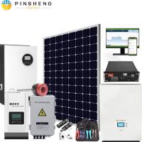 China 5kw Solar Panel Photovoltaic System Hybrid Grid Kit Roof Mounting for sale