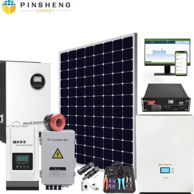 China 5kw Solar Panel Photovoltaic System Hybrid Grid Kit Roof Mounting for sale